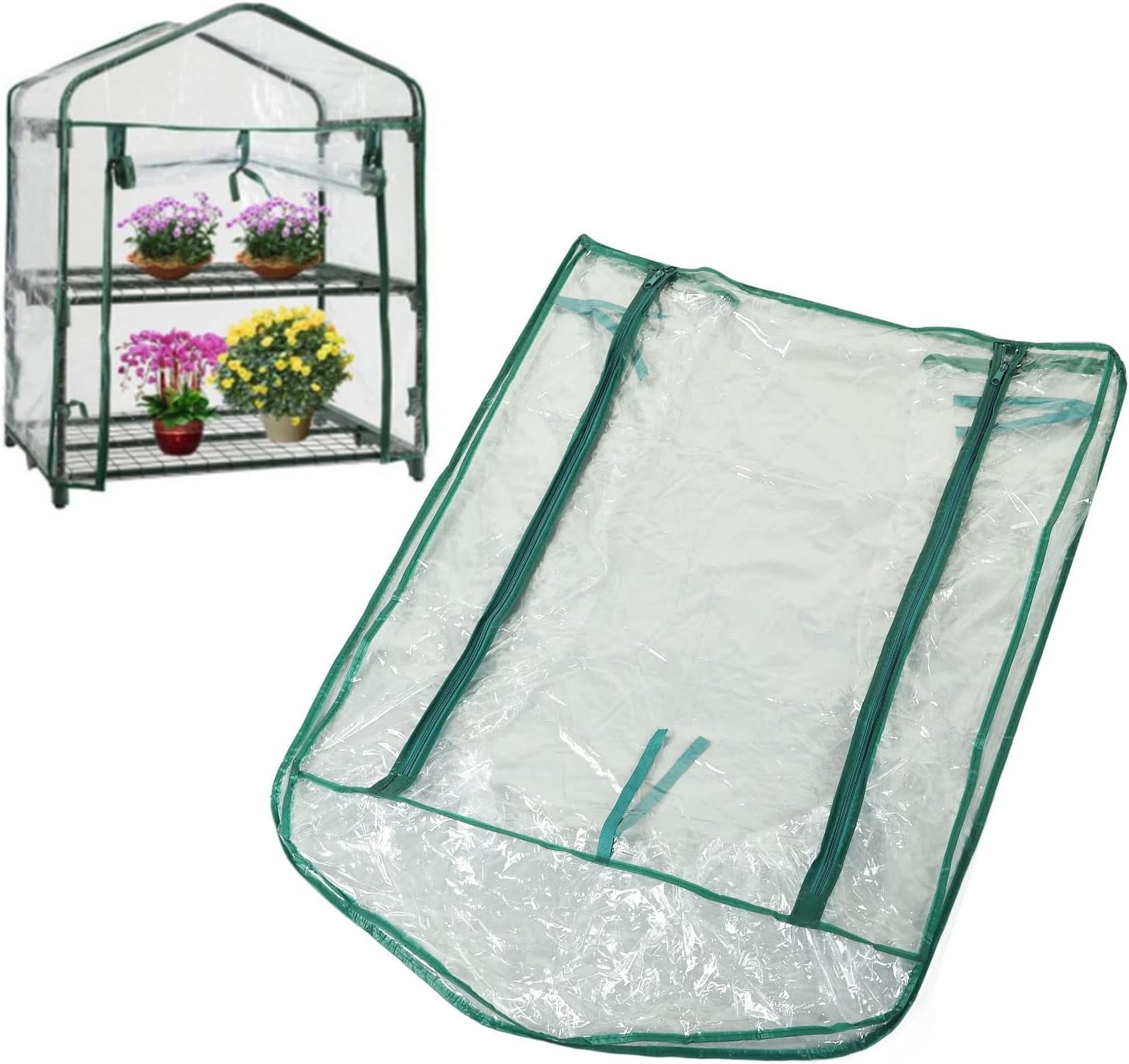 Mini Greenhouse Transparent PVC Cover, Indoor Greenhouse Tabletop ...
