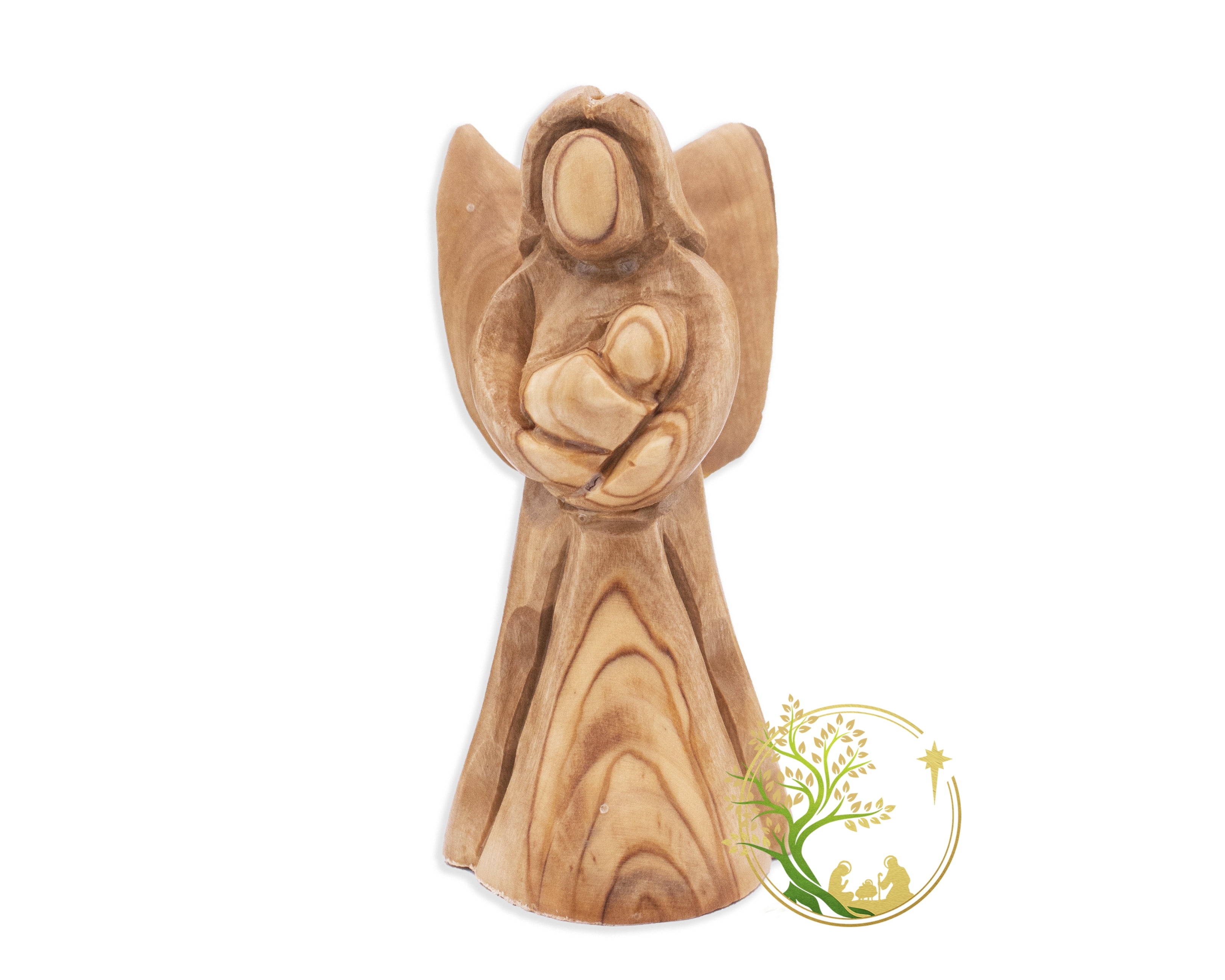 Mini Guardian Angel Holding Baby Statue - Religious Angel Figurine ...