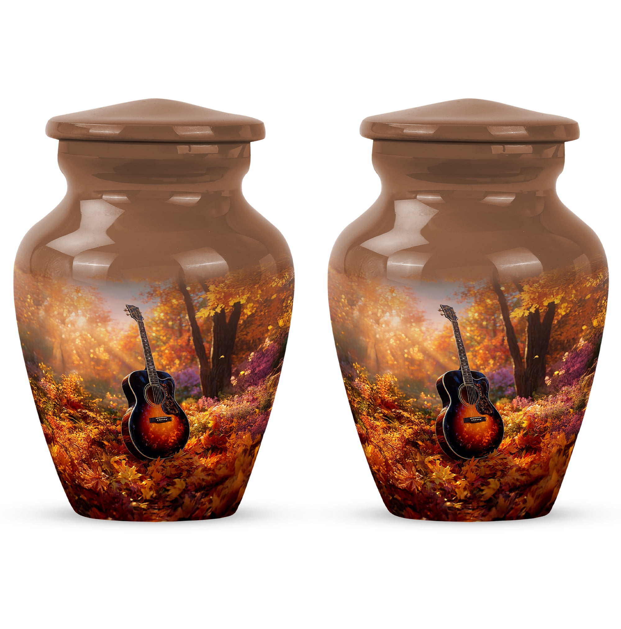 Mini Guitar Funeral Urns, Keepsake Burial Urns For Human Ashes Small ...