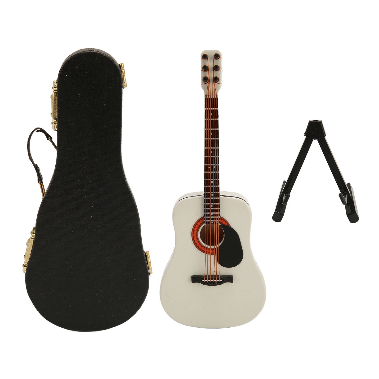Mini Guitar Model White 5.1in Long Smoothing Wood Rich Details ...