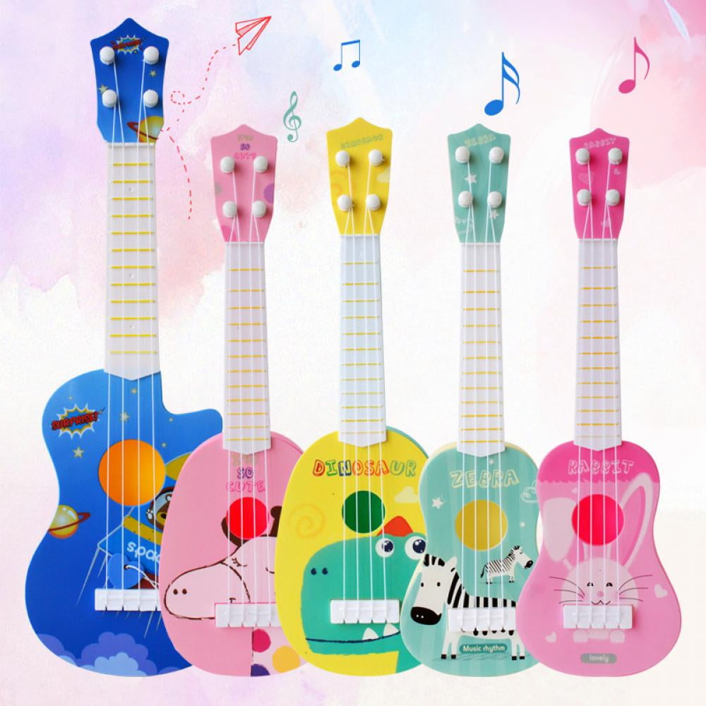 Mini Guitar Ukulele Toy for Kids, 4 Strings Keep Tones Can Play Not ...