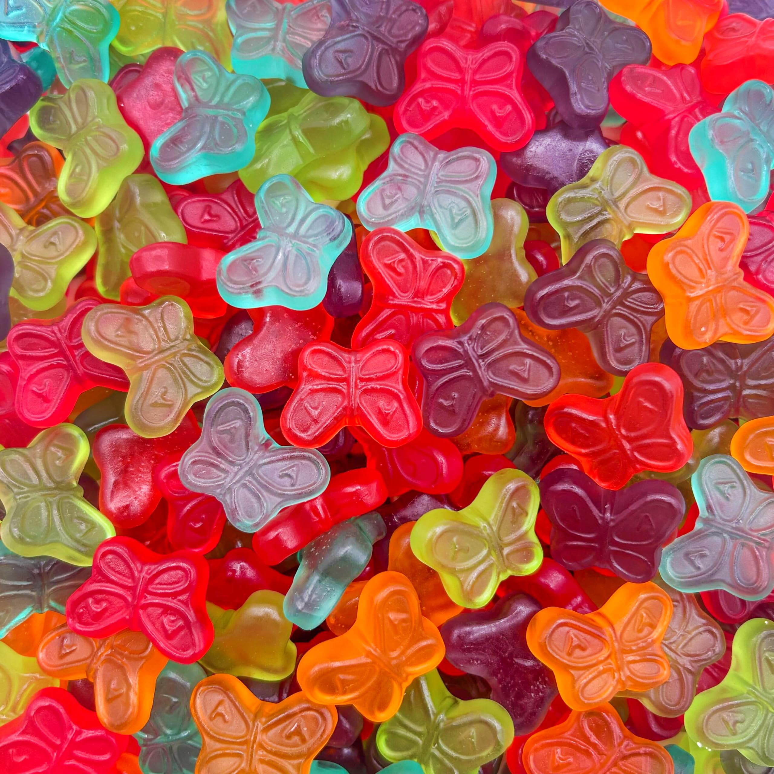 Mini Gummy Butterflies Candy, BCF26 Assorted Fruit Flavored (1 Pound ...