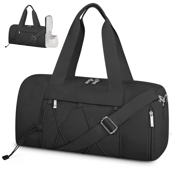 WANDF Gym Bag for Women with 2 Front Pockets,Ladies Travel Duffle Bag ...