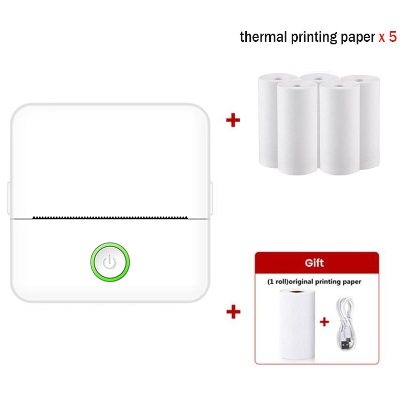 Mini HD Portable Printer Sticker Label Bluetooth Pocket Thermal ...