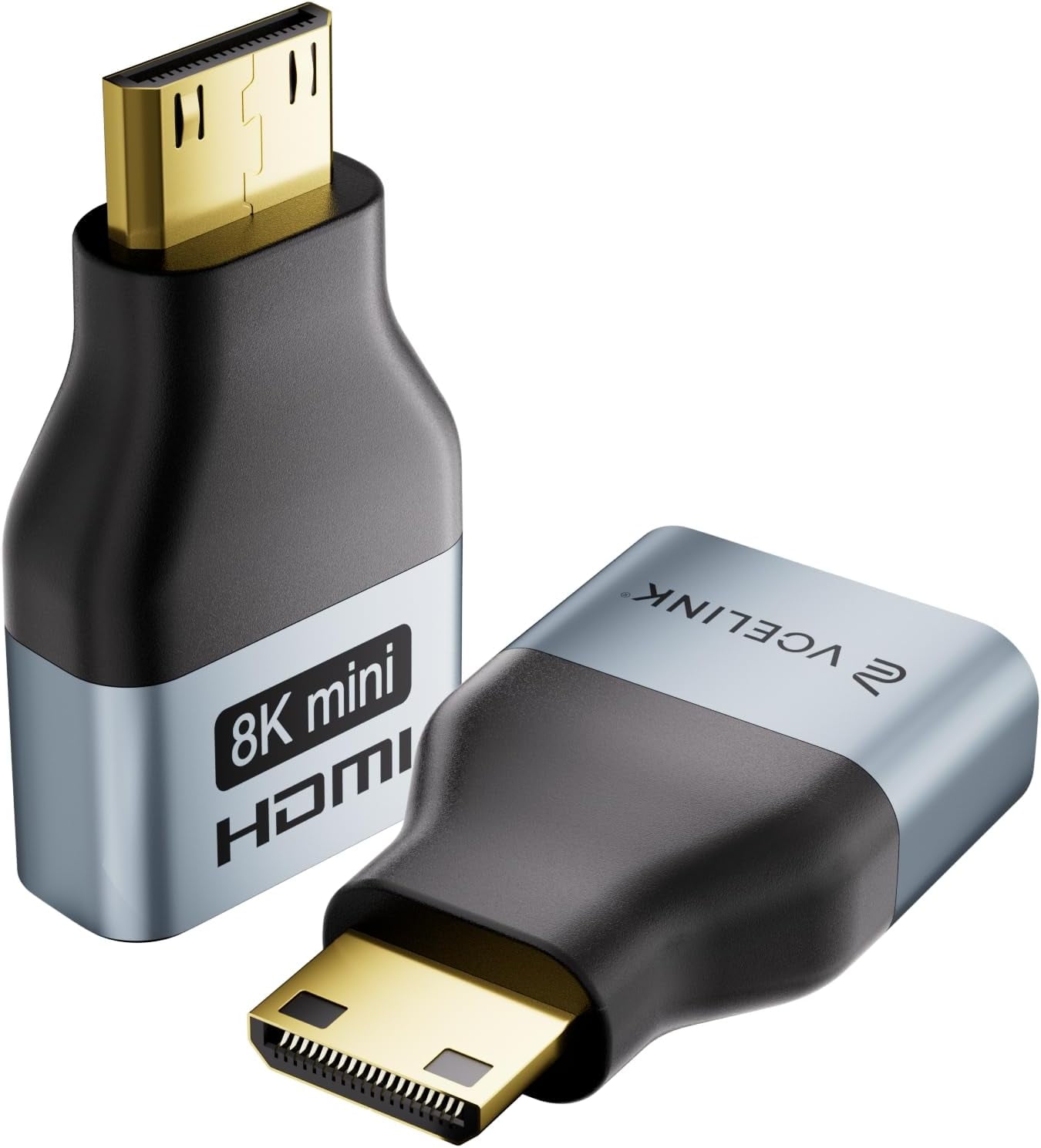 Mini HDMI to HDMI Adapter, 8K@60Hz/4K@120Hz UHD Converter with Gold ...
