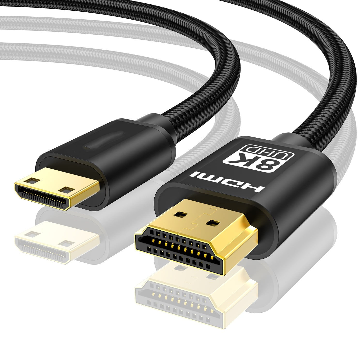 Mini HDMI to HDMI Adapter Cable, Micro 8K High-Definition Converter for ...