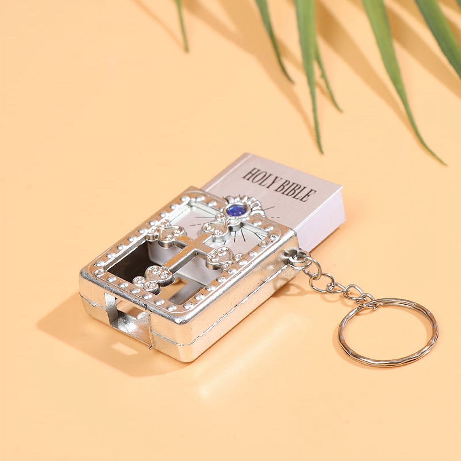 Mini HOLY Bible Keychain Religious Christian Jesus Cross Keychain ...