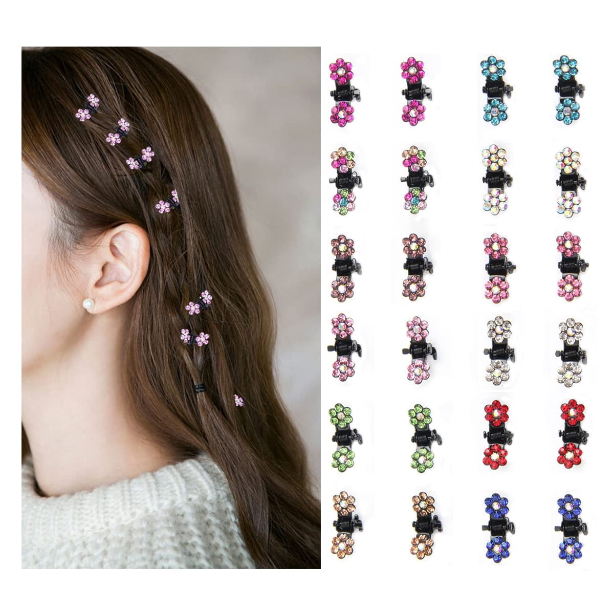 Mini Hair Clips Butterfly Hair Clips No Slip Jaw Clips Glitter Teeth ...