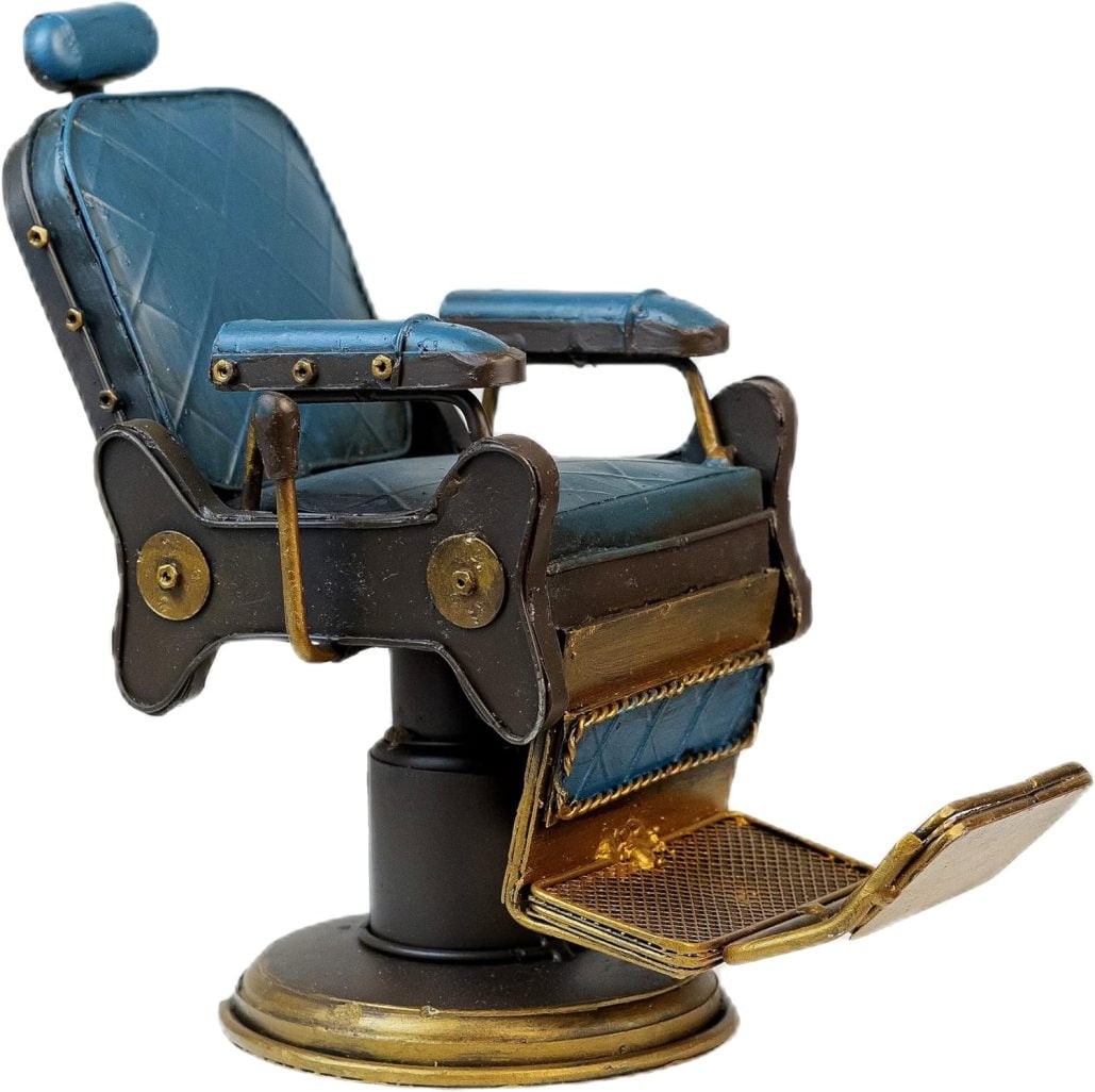 Mini Hairdressing Chair Model Miniature Vintage Barber Chair Retro ...