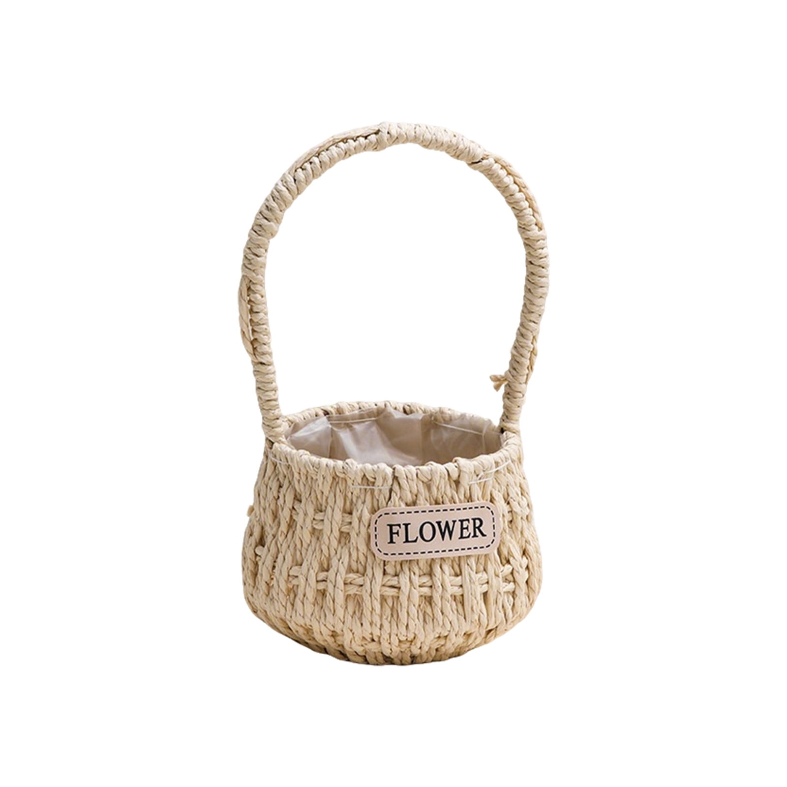 Mini Half Moon Wicker Basket - Hand Woven Rattan Flower Basket with ...
