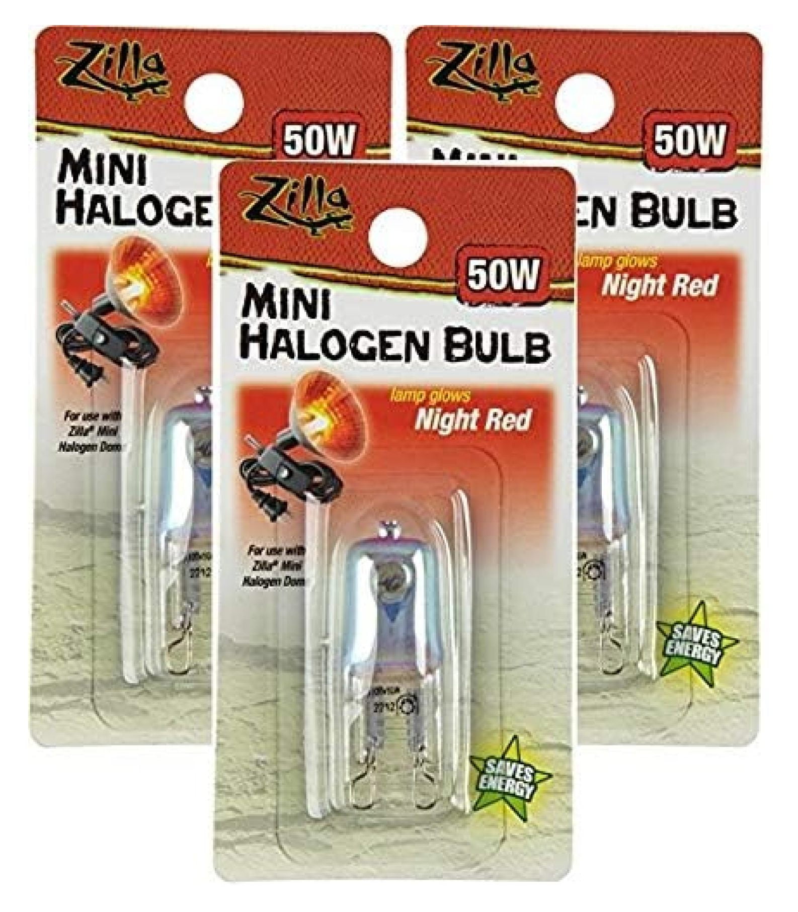 Mini Halogen Bulb - Night Red 50W - Pack of 3 - Walmart.com