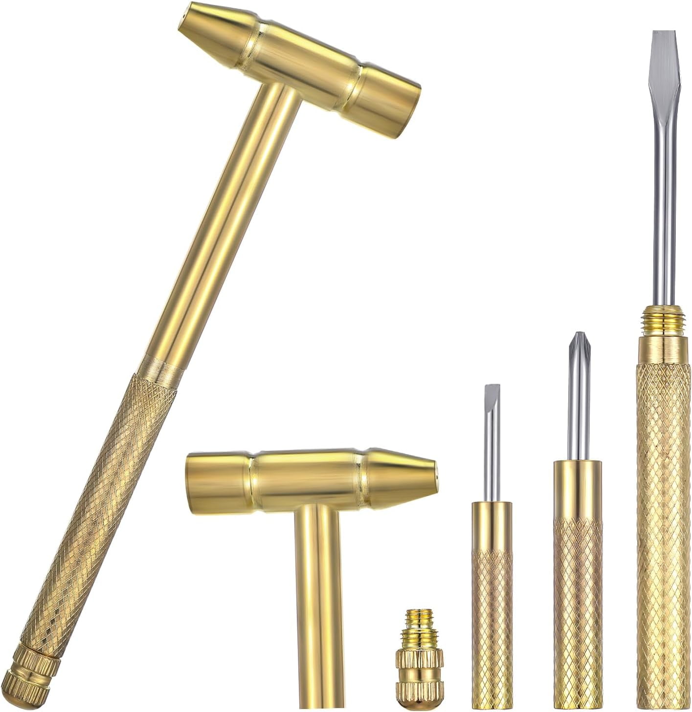 Mini Hammer, 6 in 1 Small Hammer Screwdriver Multitool Screwdriver ...