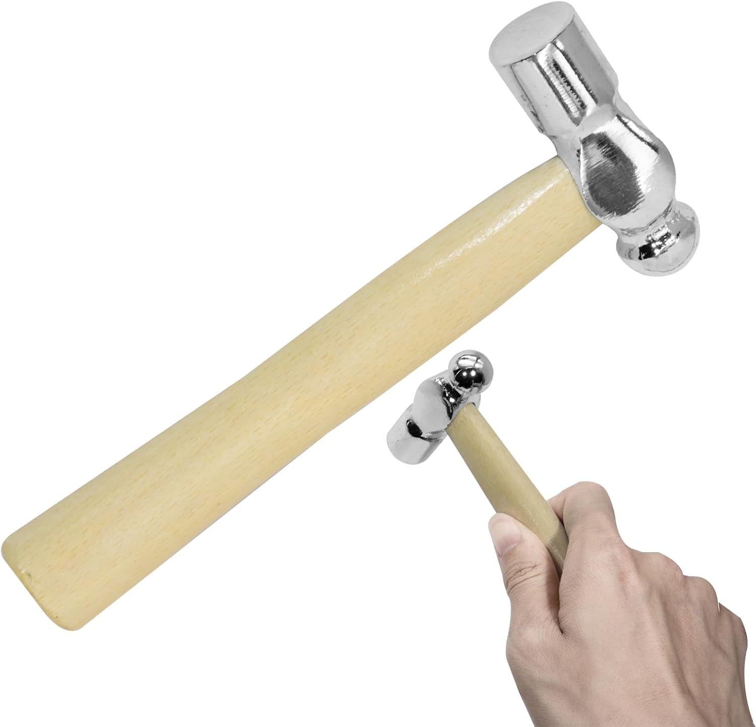 Mini Hammer, Small Wooden Handle Round Head Hand Hammer, Short Handle ...