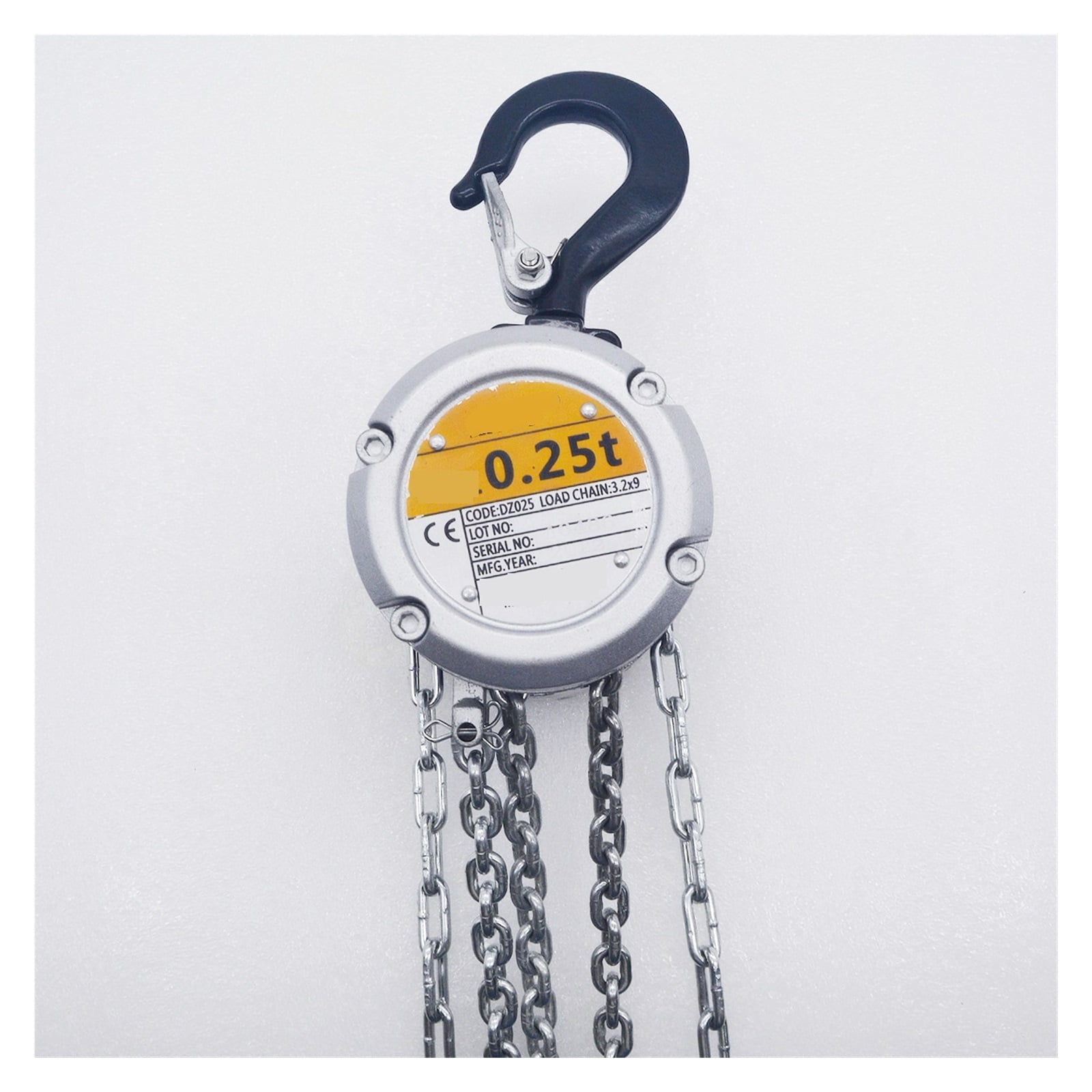 Mini Hand Chain Hoist,Hook Mount 0.25/0.5 Ton Capacity 3 Meter Lift ...