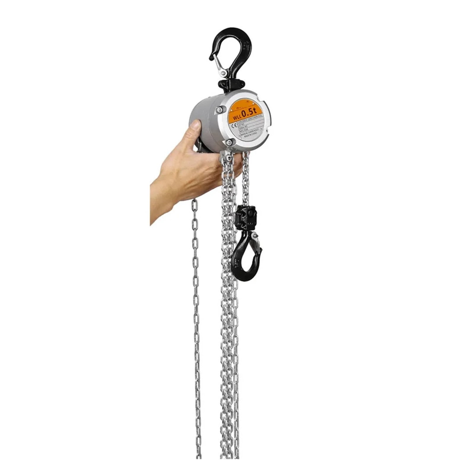 Mini Hand Chain Hoist Hook Mount 0.25/0.5 Ton Capacity 3M Lift,Portable ...