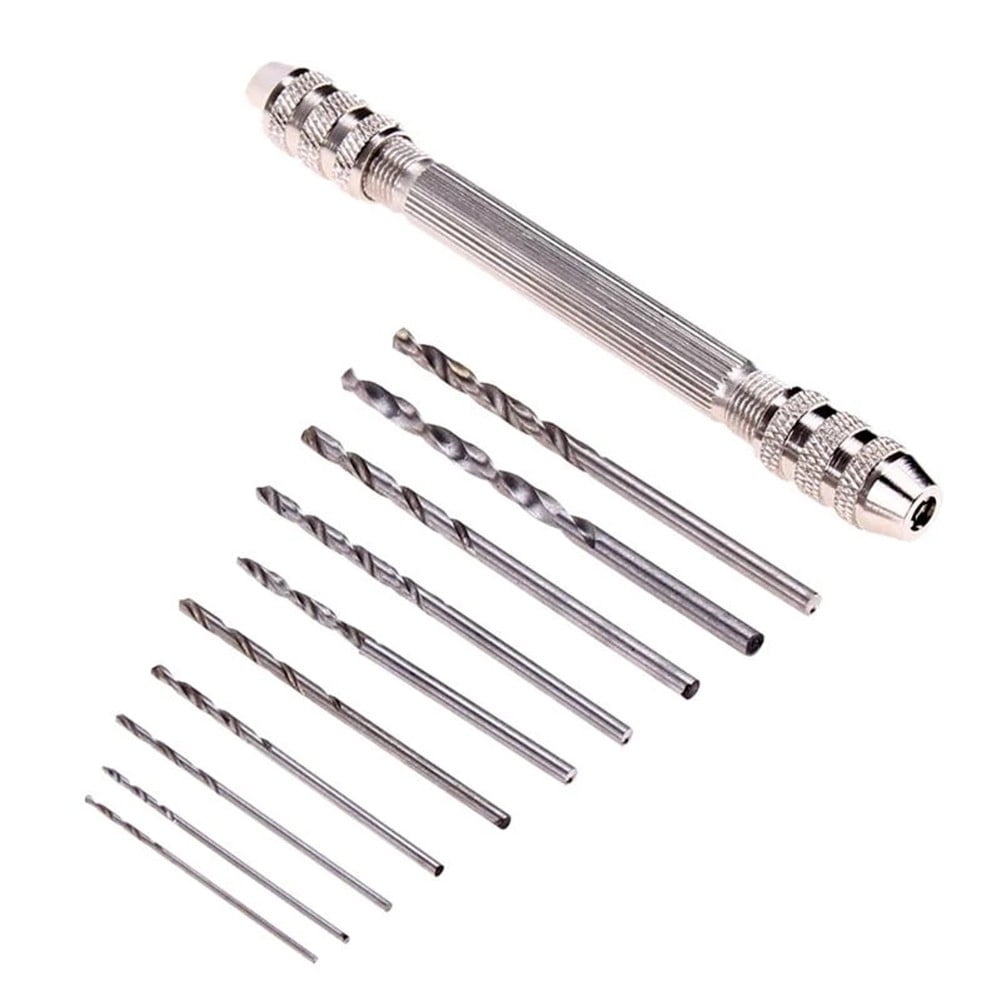 Mini Hand Drill with 11 Bits for Wood, Plastic, and Jewelry Crafting ...