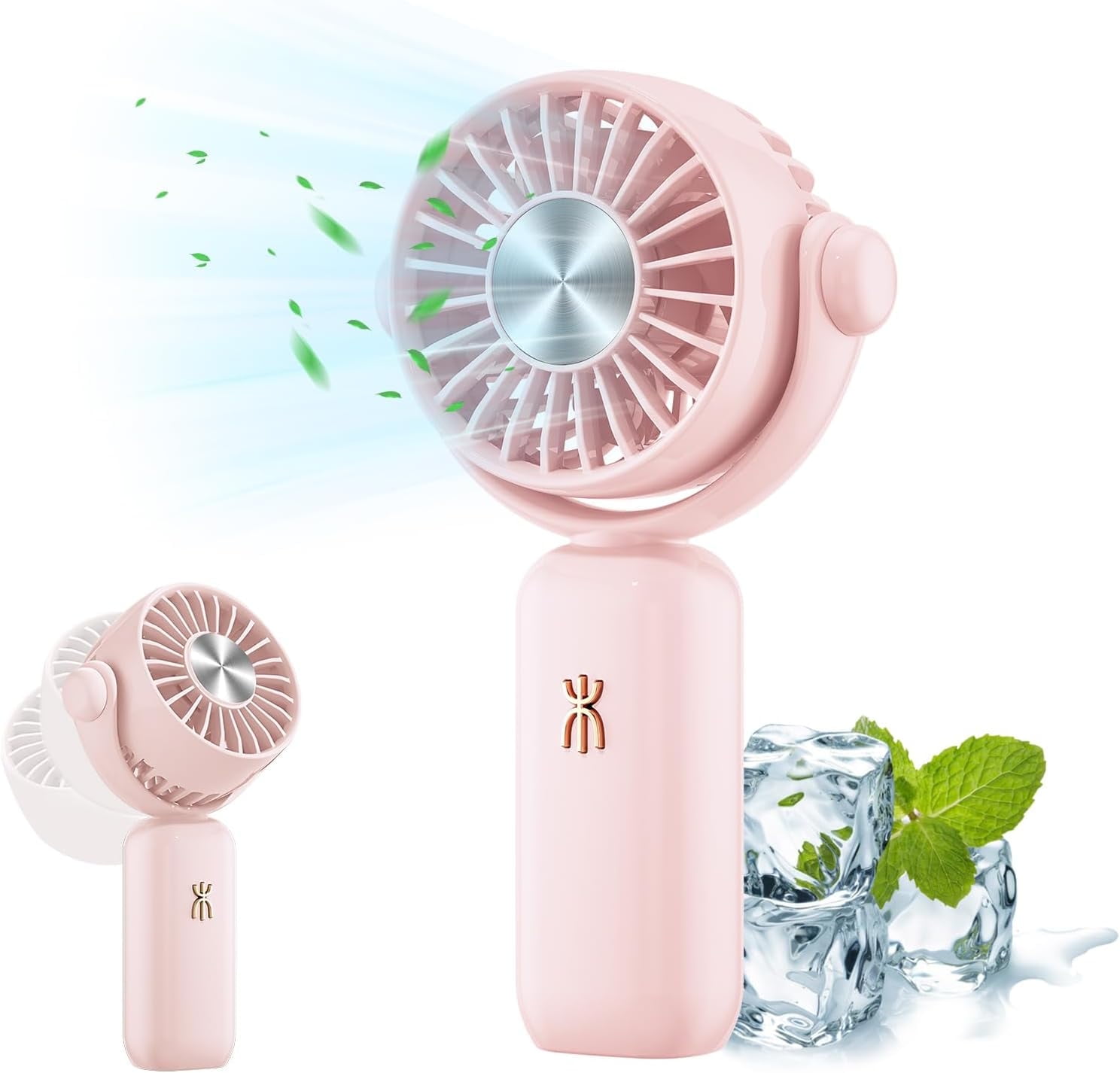 Qearfun Mini Portable Handheld Fan, USB Rechargeable, 180Â° Adjustable ...