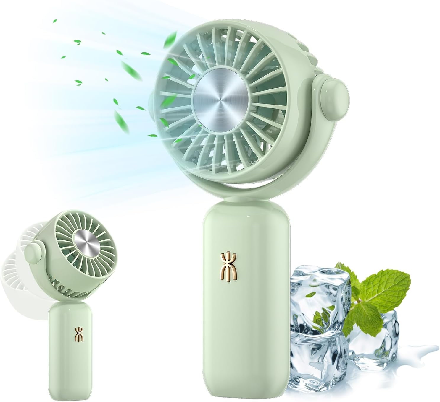 Qearfun Mini Handheld Fan with 180° Adjustable Head, USB Rechargeable ...