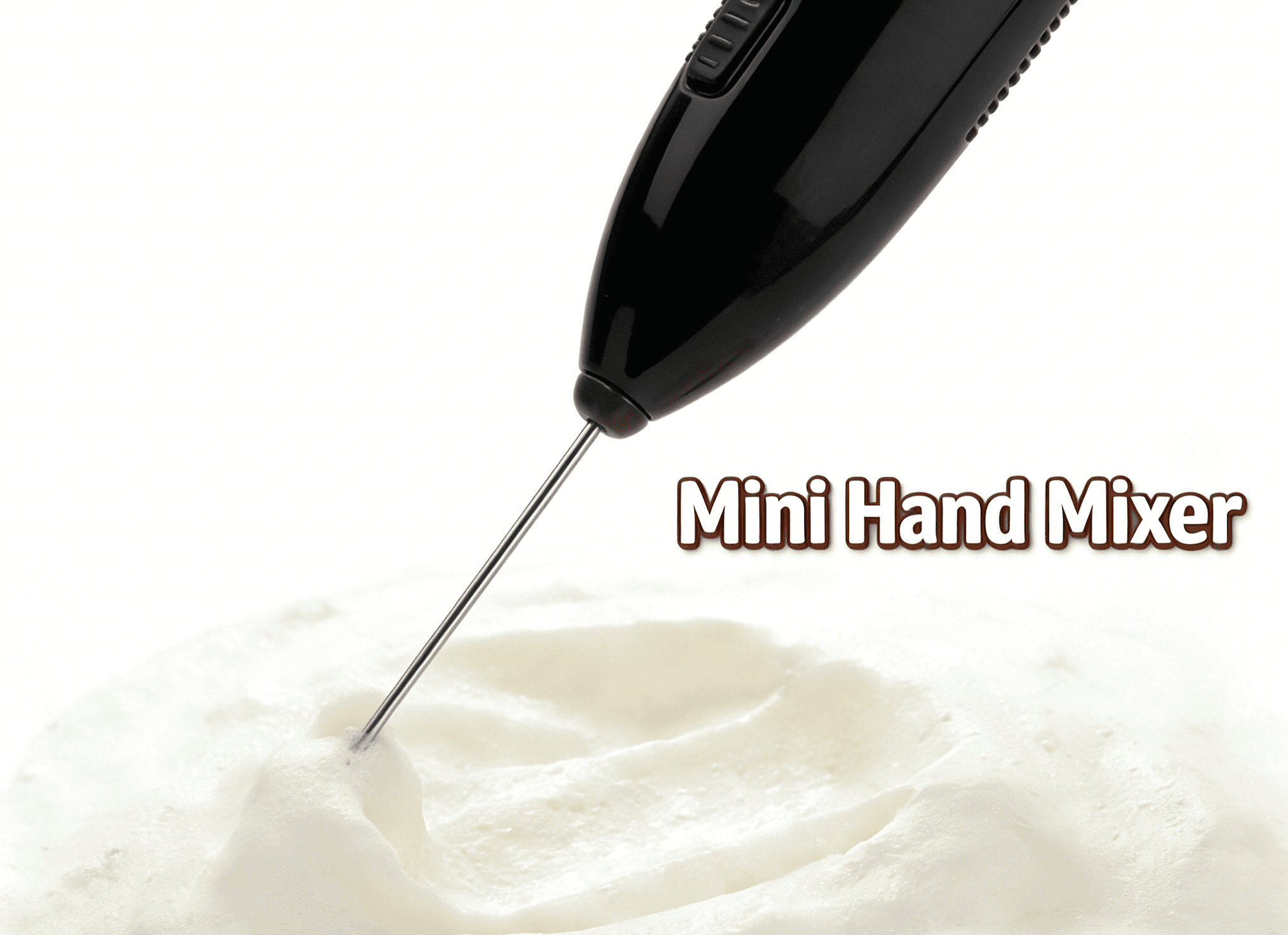 Mini Hand Mixer Electric Handheld, Frother Wand for Kitchen, Milk ...