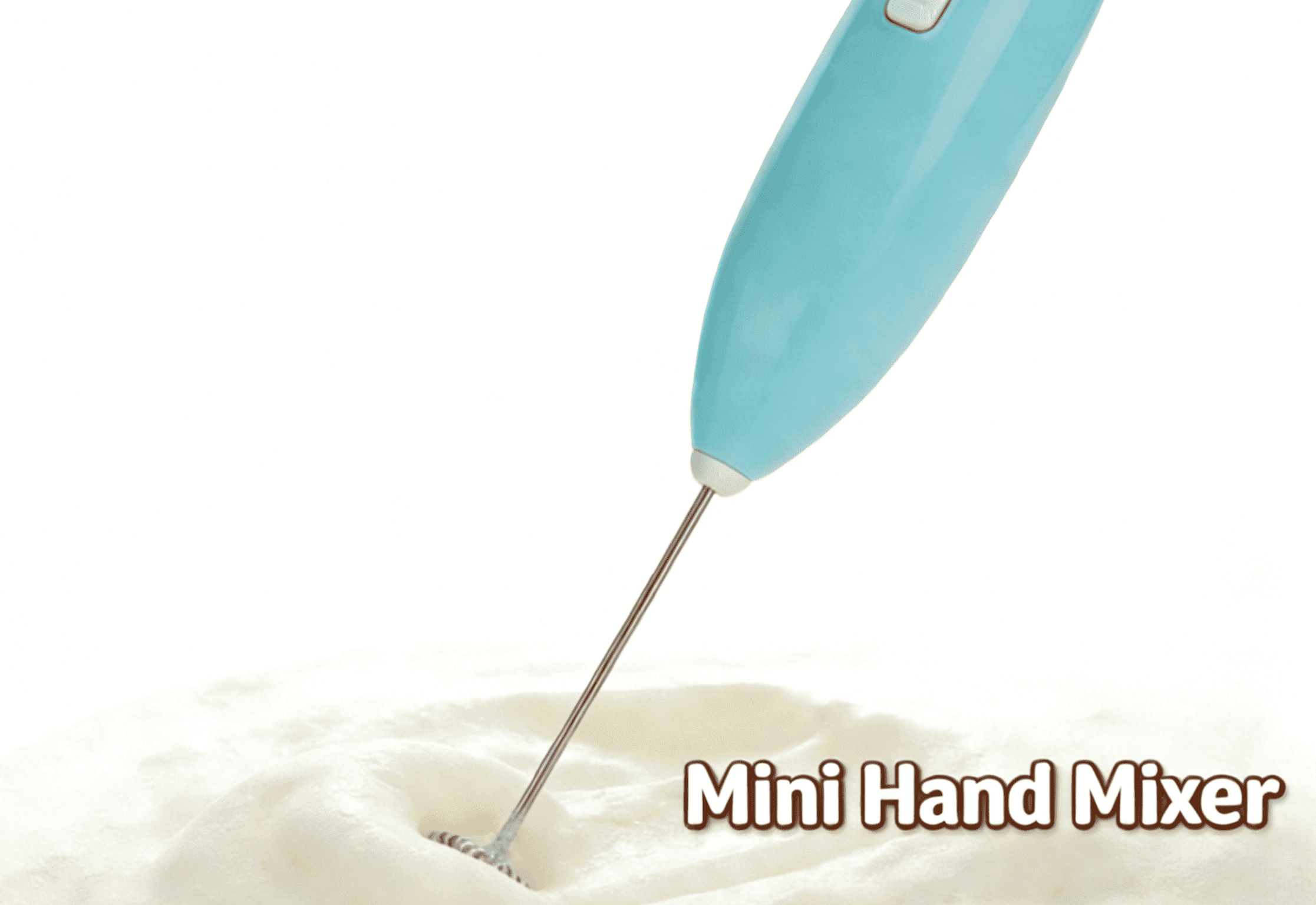 Mini Hand Mixer Electric Handheld, Frother Wand for Kitchen, Milk ...