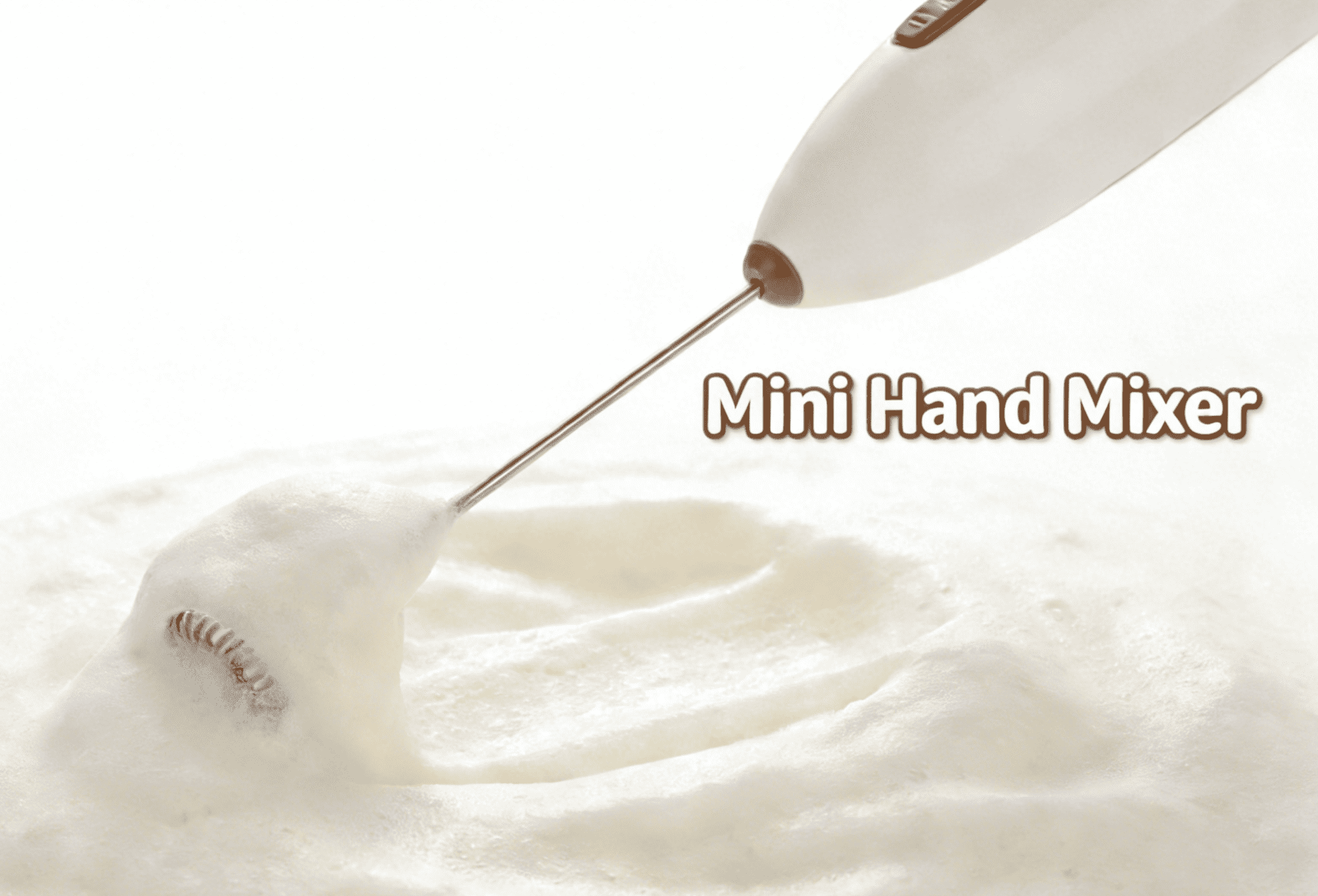 Mini Hand Mixer Electric Handheld, Frother Wand for Kitchen, Milk ...