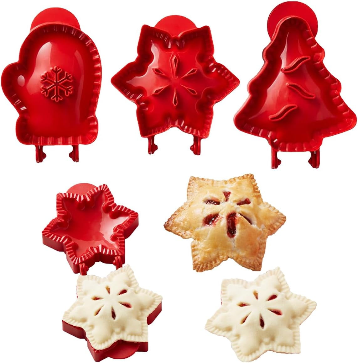 Mini Hand Pie Mold Set, 9pcs Dough Press Pocket Pie Molds, Easy One ...