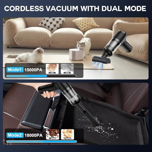 Mini Handheld Car Vacuum Cleaner/Air Duster/Blower/Hand Pump, 18000 PA ...