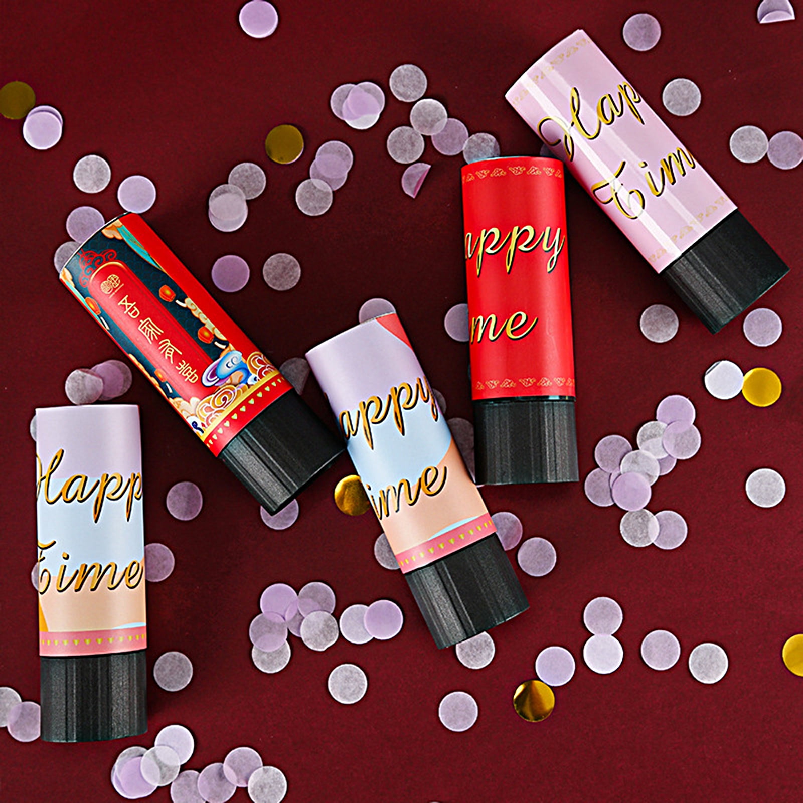 Mini Handheld Confetti Poppers Colorful Charming Confetti Cannon Salute ...