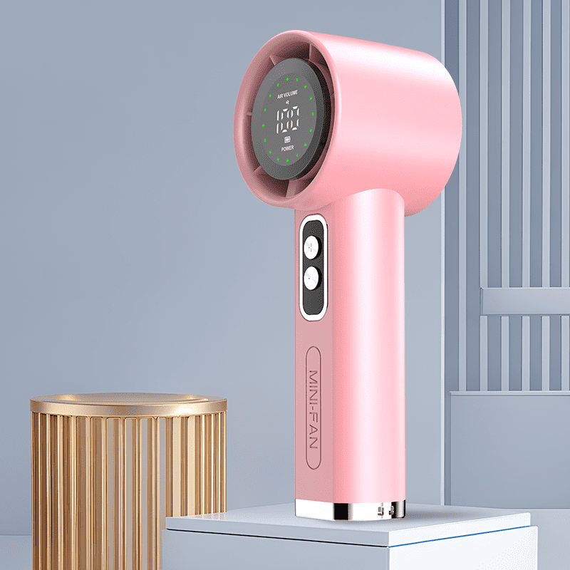 Mini Handheld Fan 100-Speed - Digital Display, USB-C Rechargeable ...
