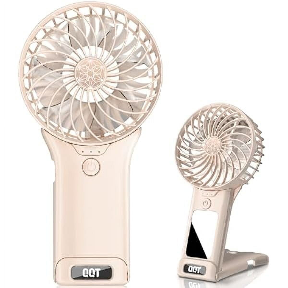 Mini Handheld Fan,4 Speed Adjustable Portable Battery Operated Fans,USB ...