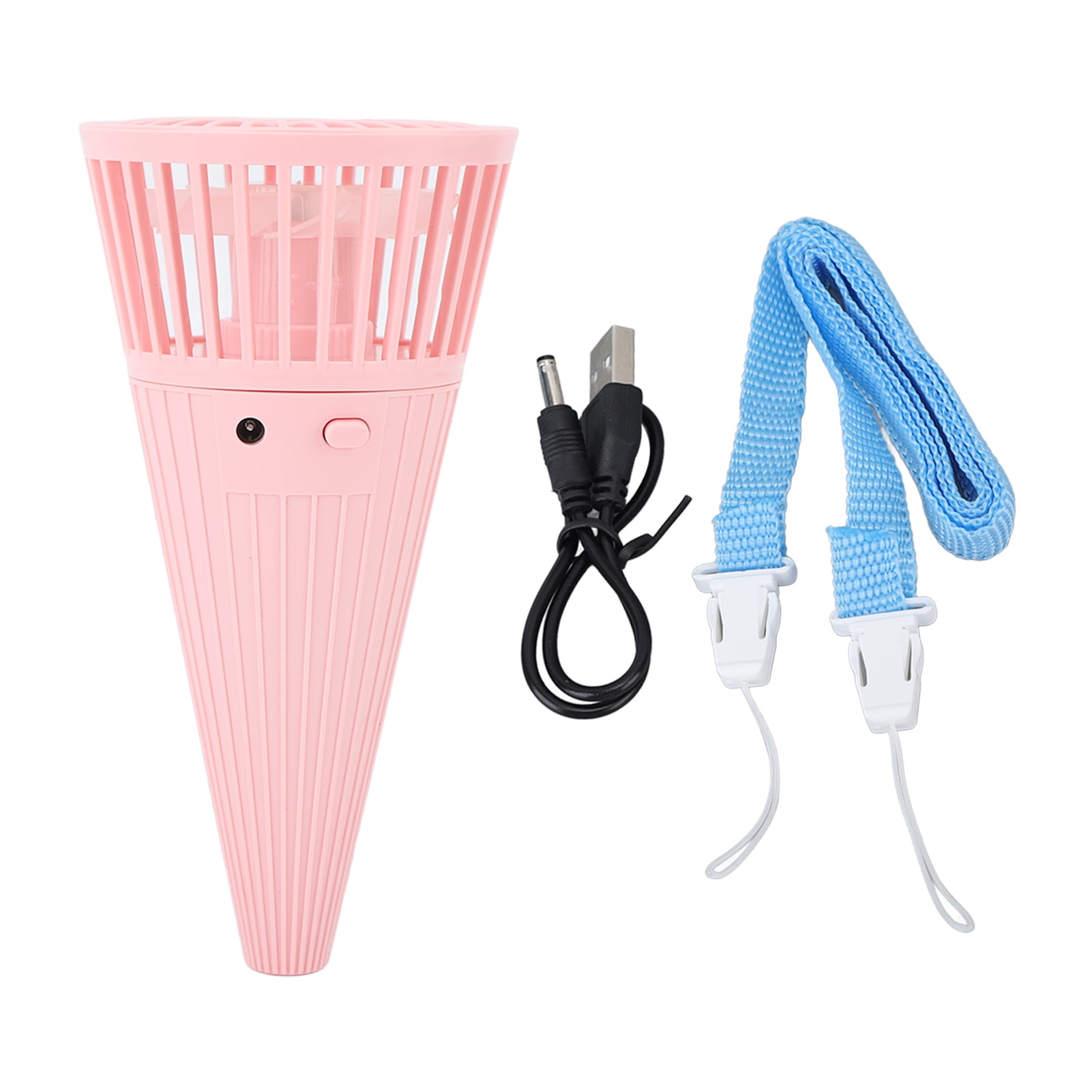 Mini Handheld Fan Cone Shaped Table Top Hanging Neck Cooling Fan ...