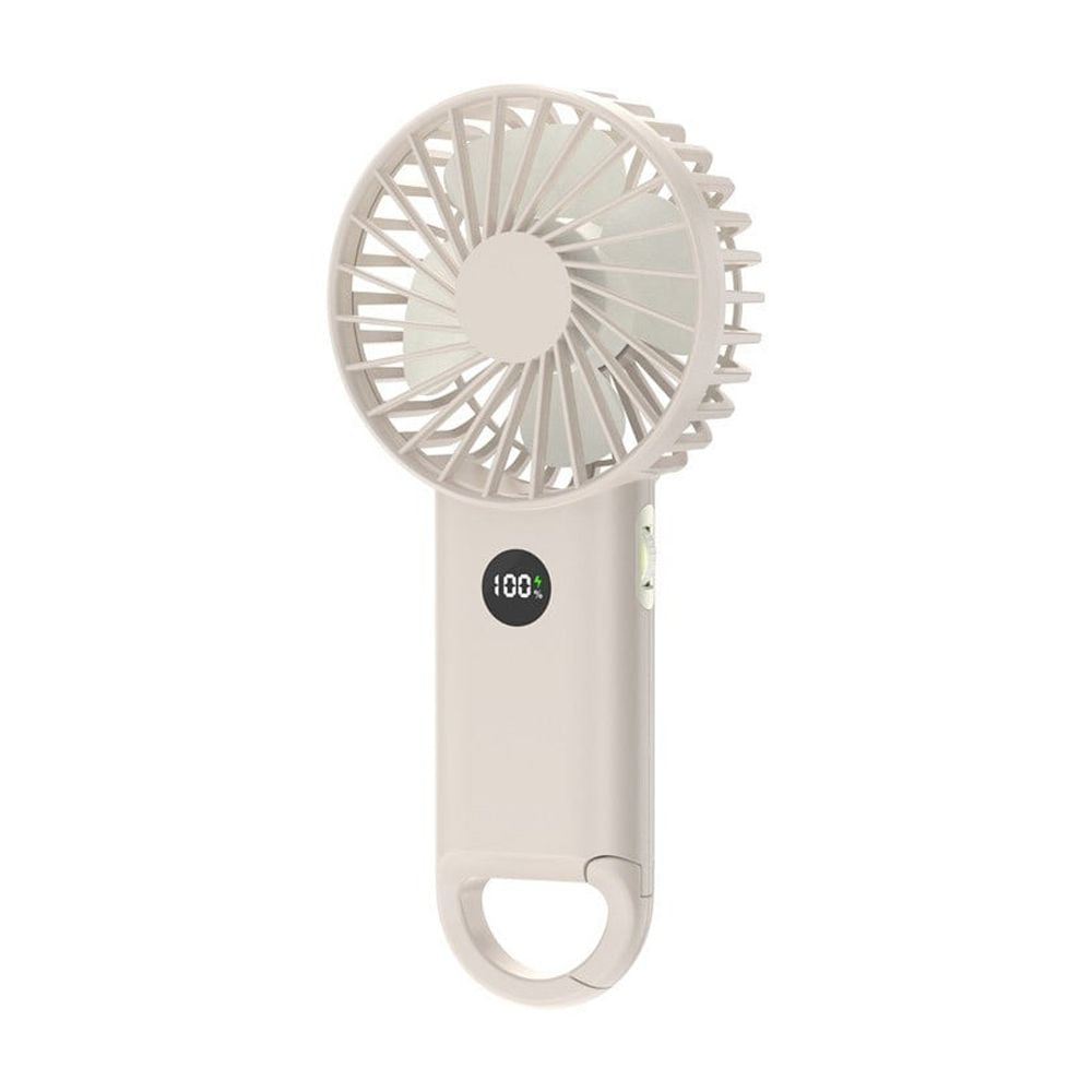 Mini Handheld Fan, Digital Display, USB Rechargeable Pocket Fan with ...