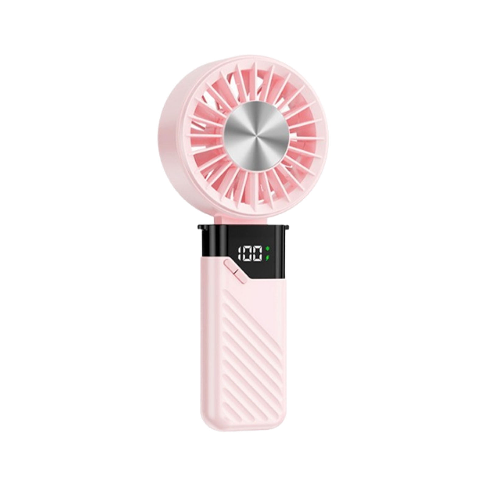 Mini Handheld Fan Digital Display Wind Power Cool Compress ...