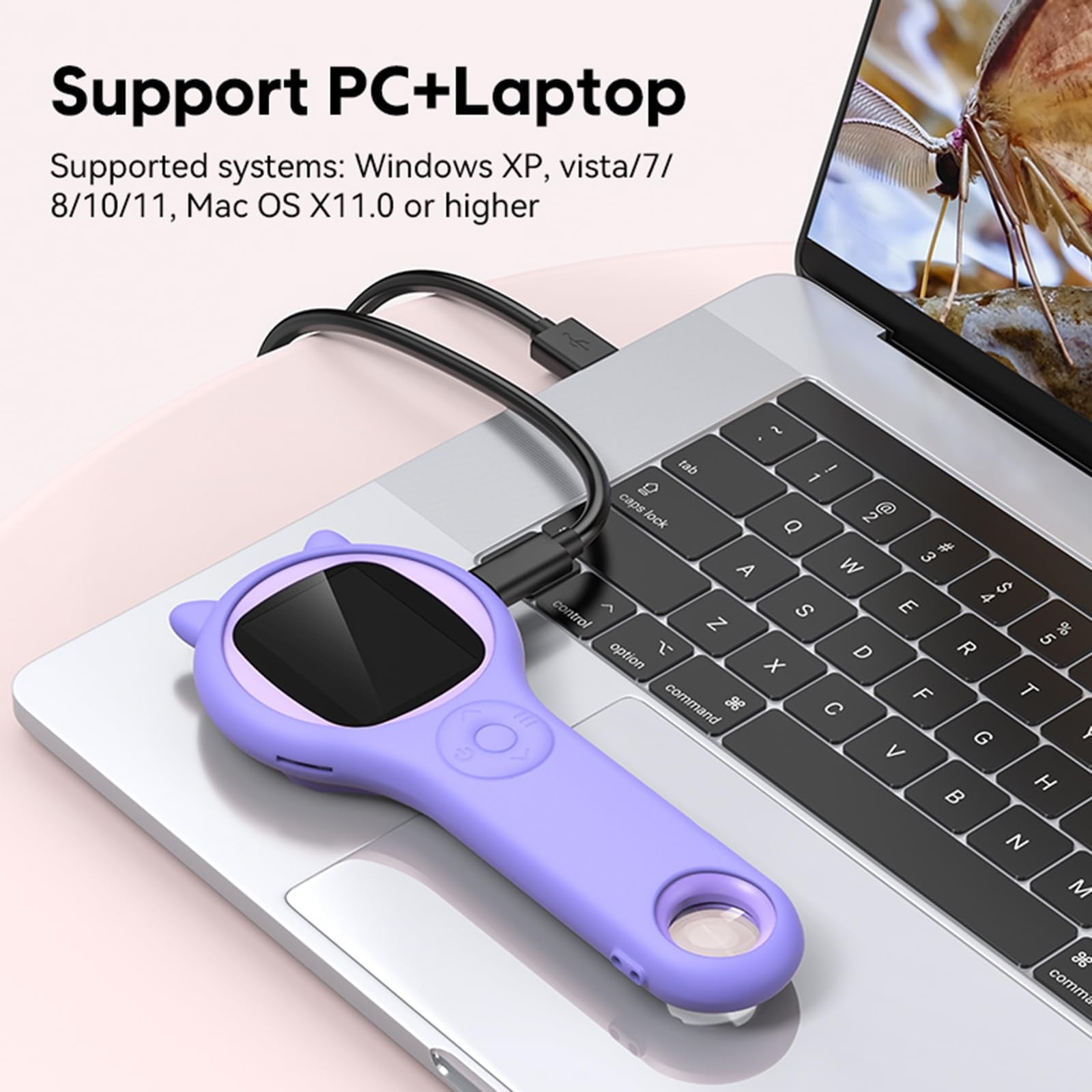 Mini Handheld Microscope, Magnifying Glass Microscope, Portable Mini ...