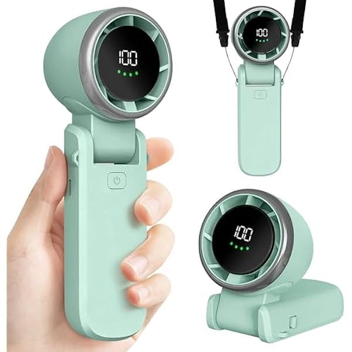Mini Handheld Portable Fan - Small Foldable Personal Hand Desk Neck Fan ...