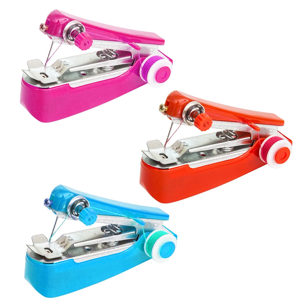 Mini Handheld Sewing Machine Portable Manual Stitch Handwork Needlework ...