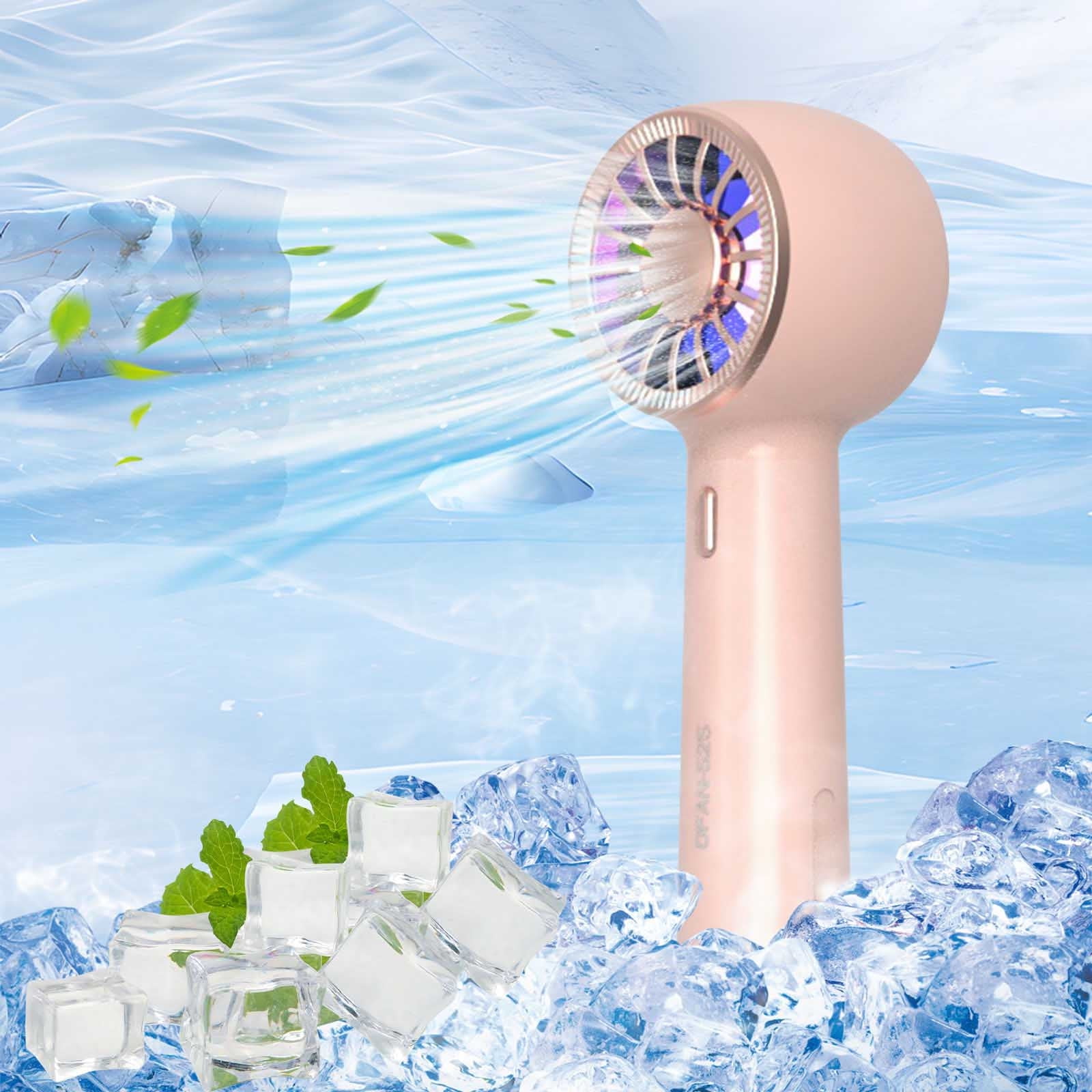 Mini Handheld USB Rechargeable Fan with Water Spray,Portable Quiet Fan ...