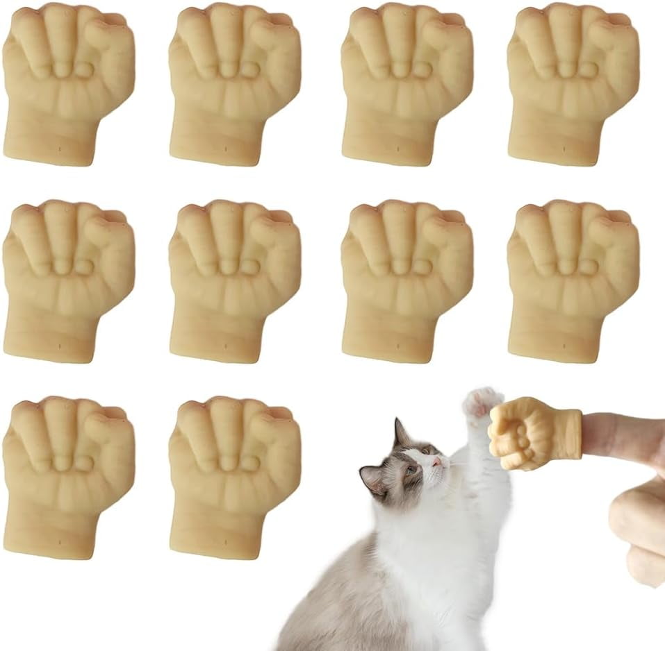 Mini Hands for Cats, 2024 Cat Tiny Human Hands Finger Puppets Tiny ...