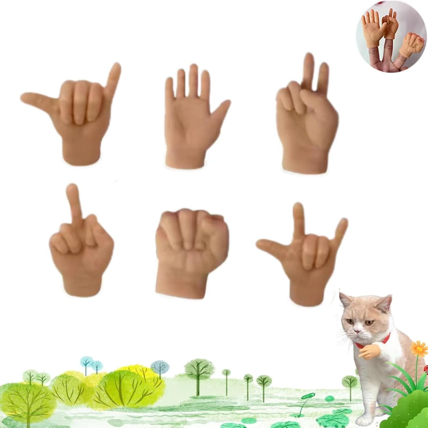 Mini Hands for Cats, Tiny Hands for Cats, Funny Mini Fingers for Cat ...