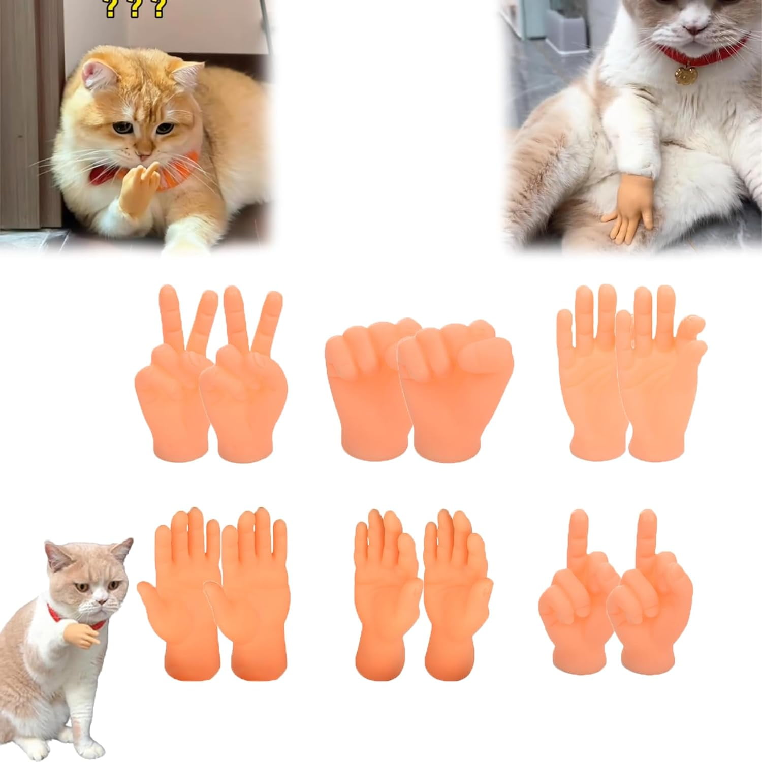 Mini Hands for Cats,Tiny Hands for Cats,Mini Human Hands for Cats,Mini ...