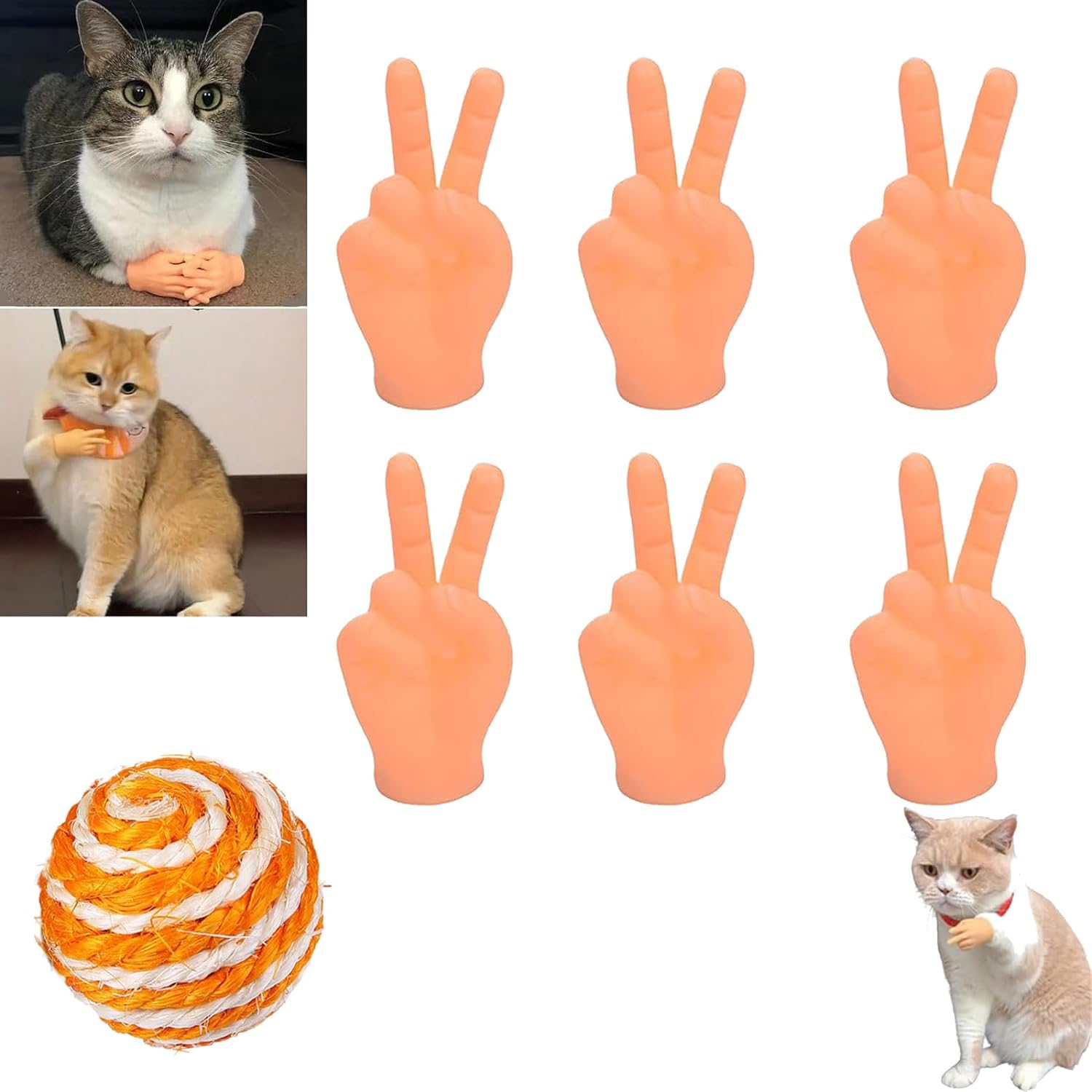 Mini Hands for Cats, Tiny Hands for Cats, Mini Human Hands for Cats ...