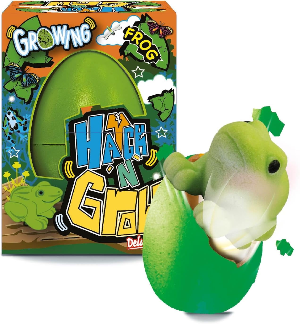 Mini Hatch 'N' Grow - Frog from Deluxebase. Small 2.5" Hatching Egg ...