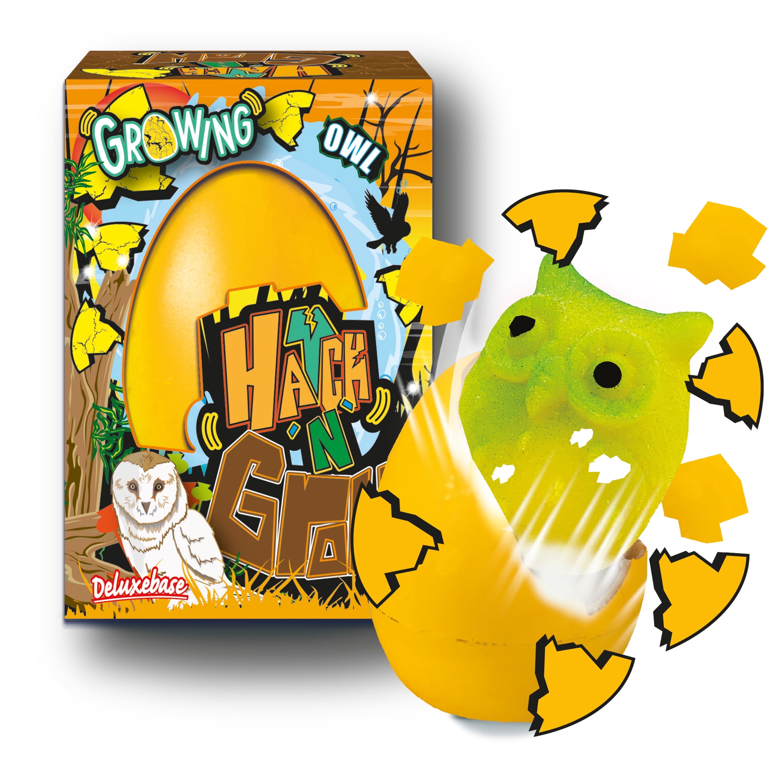 Mini Hatch 'N' Grow Owl by Deluxebase – 6.5cm Hatching Egg Toy, Water ...
