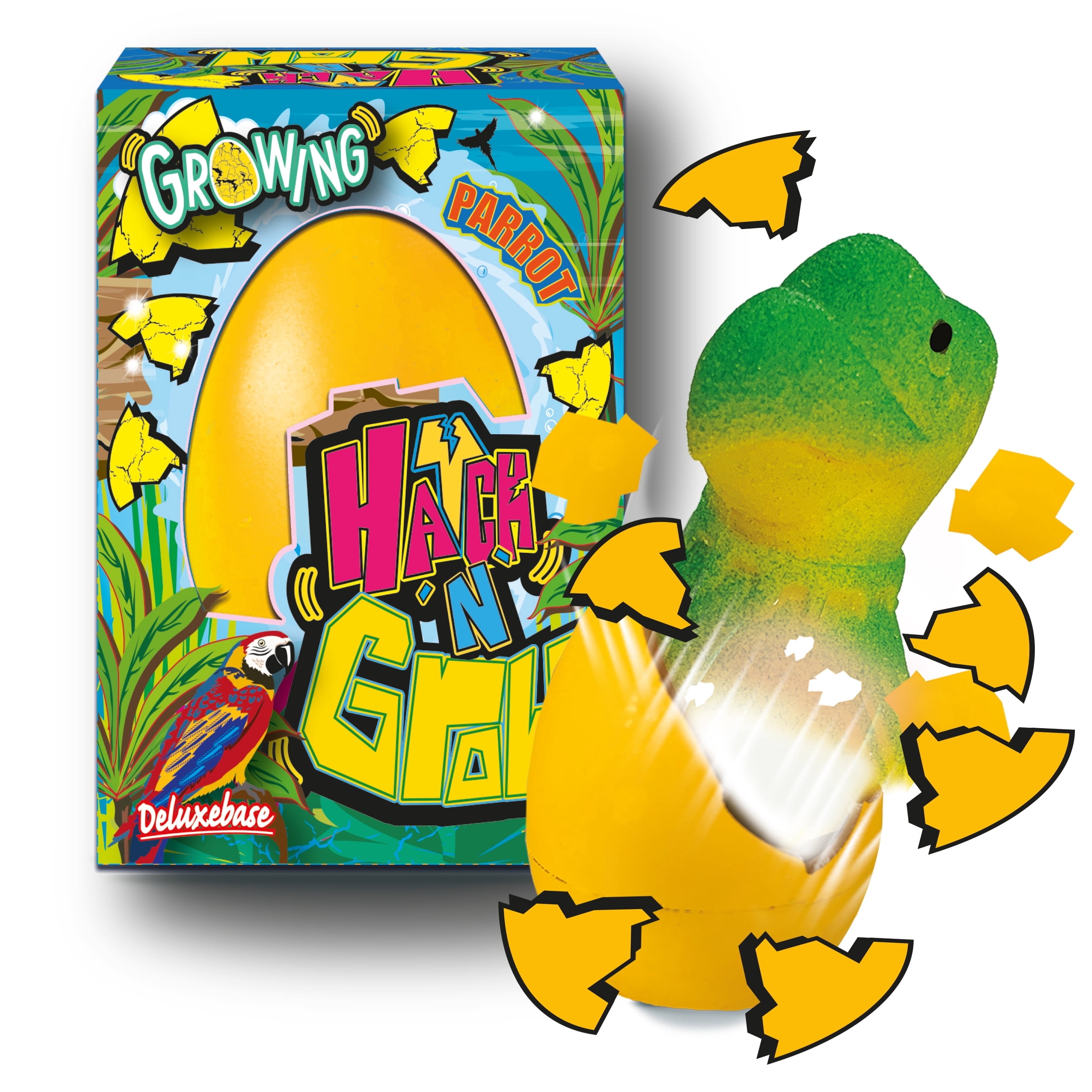 Mini Hatch 'N' Grow Parrot by Deluxebase – 2.5" Hatching Egg Toy, Water ...