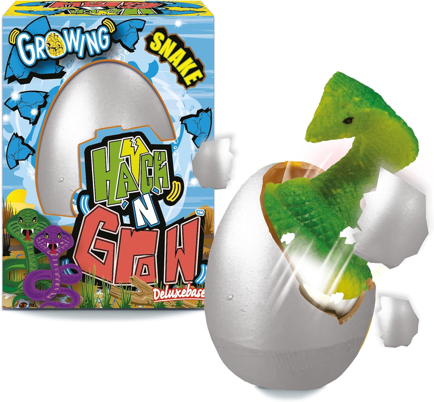 Mini Hatch 'N' Grow - Snake from Deluxebase. Small 2.5" Hatching Egg ...