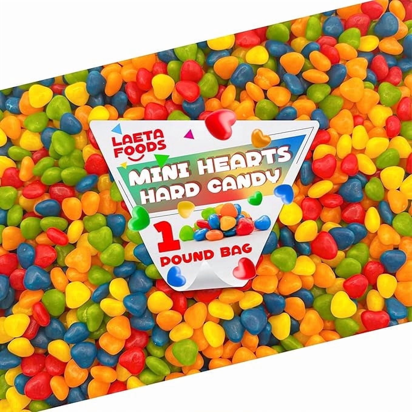 Valentine's Day Mini Hearts Hard Candy | 1 Pound Bag | Assorted Fruit ...
