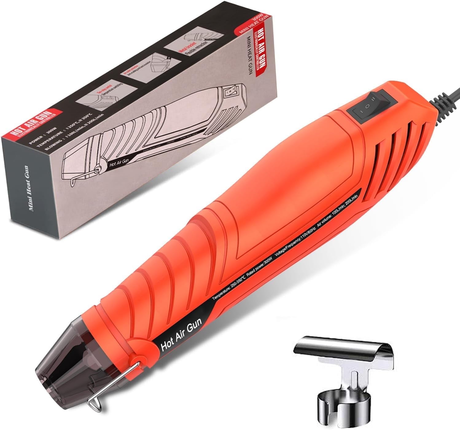 Mini Heat Gun, 482℉&662℉ (250℃-350℃) Fast Heat Handheld Hot Air Gun ...