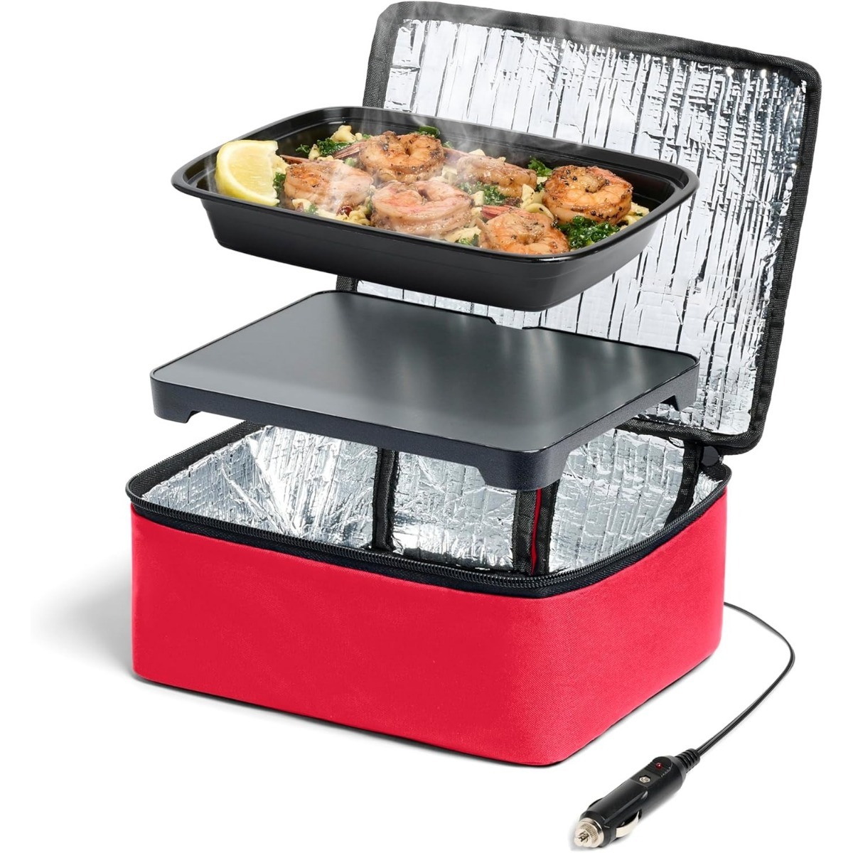 Mini Heated Lunch Box with Glass Container - Portable Electric Food ...