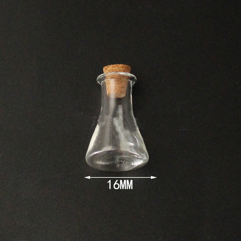 Mini High Borosilicate Glass Bottle Bead Containers Wishing Bottle with ...