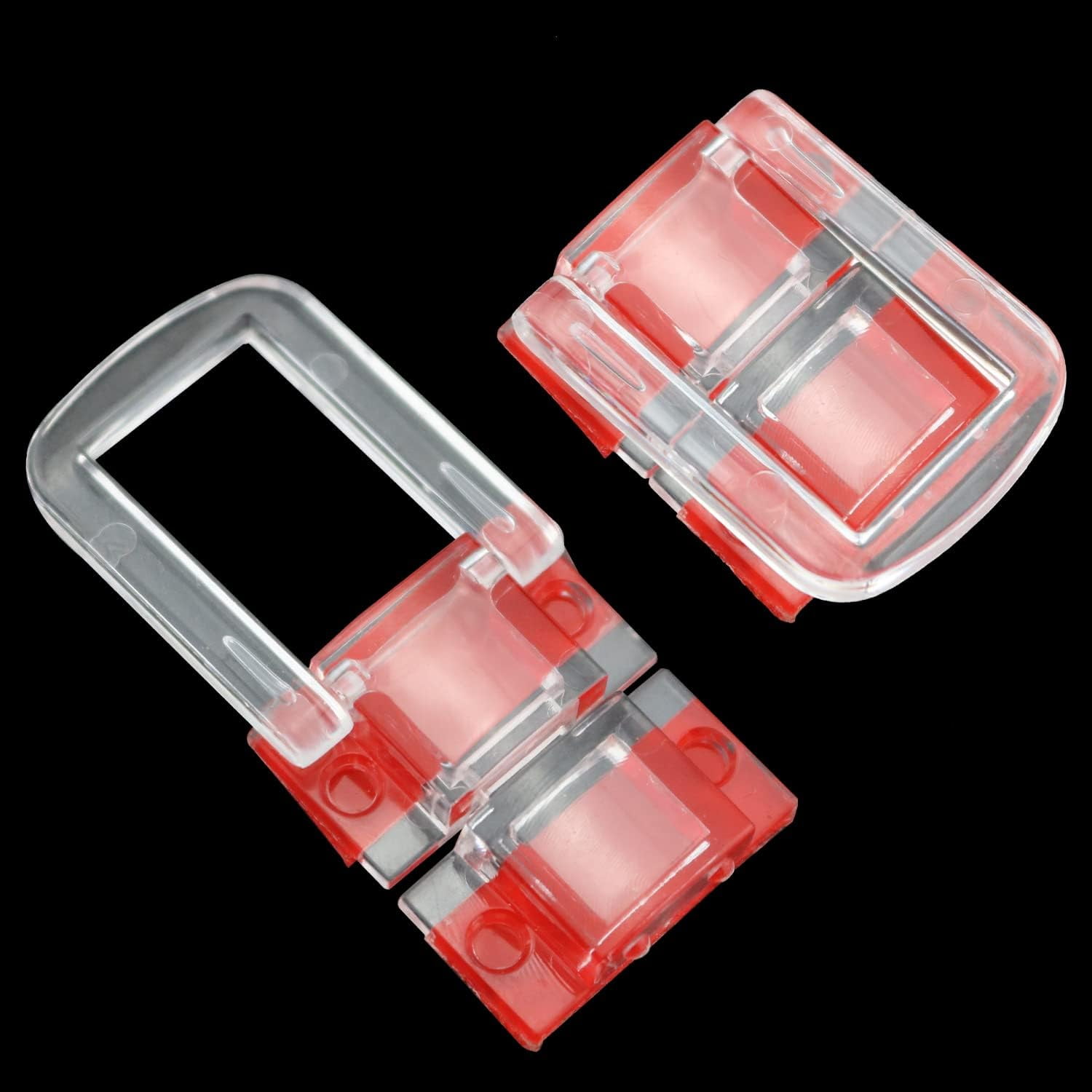 Mini Hinge Hasp 4PCS Clear Acrylic Lock Hasp Buckles with Screws, Clear ...